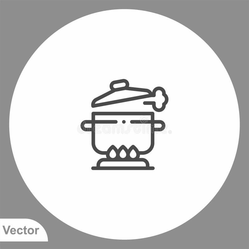 Pot Vector Icon Sign Symbol Stock Vector - Illustration of nutrition ...