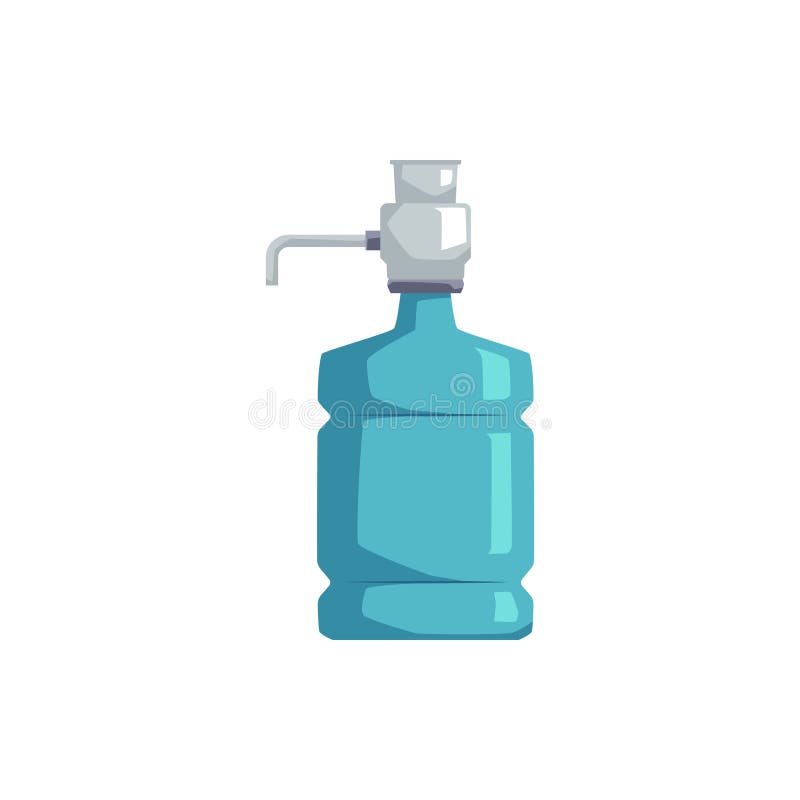 Potable Plastic Bottle with Water Filter Pump, Vector Office ...