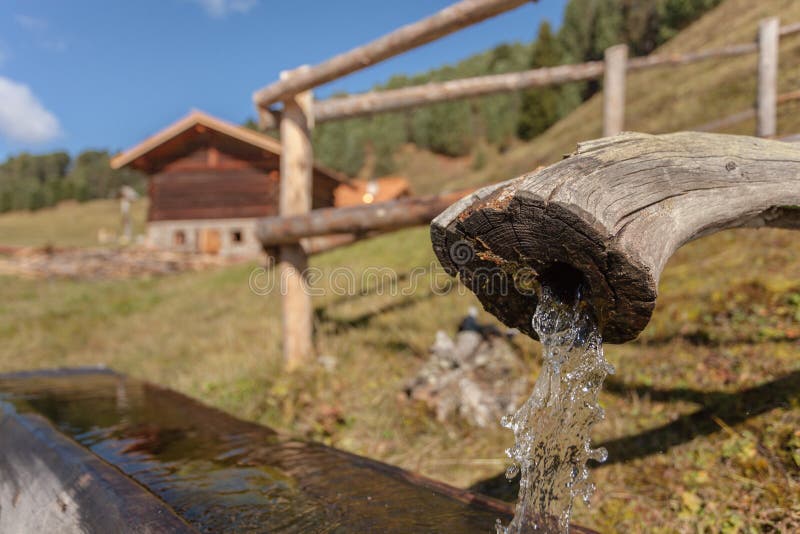 Potable Water Source in Alpine Enviroment Stock Photo - Image of ...