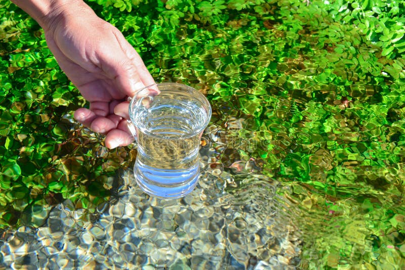 Potable water from source stock image. Image of drinkable - 102414943