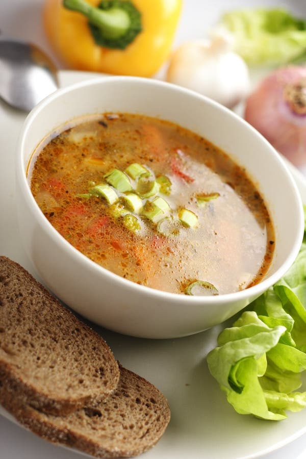Soupe photo stock. Image du ukrainien, cuvette, rouge - 20782466