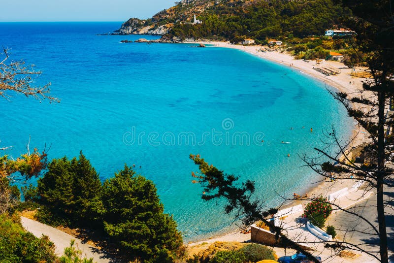 Potami beach stock image. Image of holiday, romantic - 117933207
