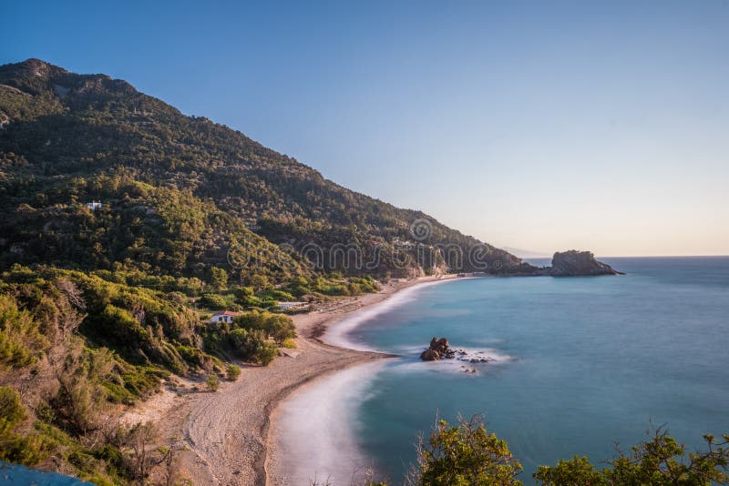 Potami Beach on Samos Island Stock Photo - Image of samos, islands ...