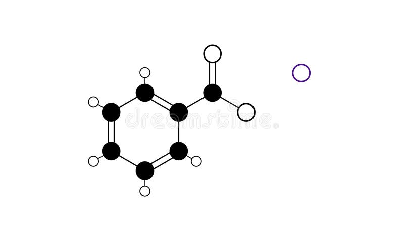 Potassium Benzoate Molecule, Structural Chemical Formula, Ball-and ...