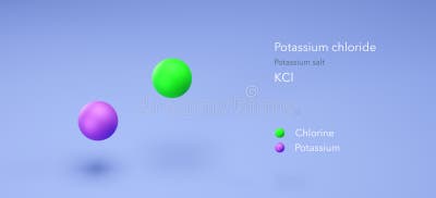 Potassium Chloride Molecule, Molecular Structures, Potassium Salt, 3d ...