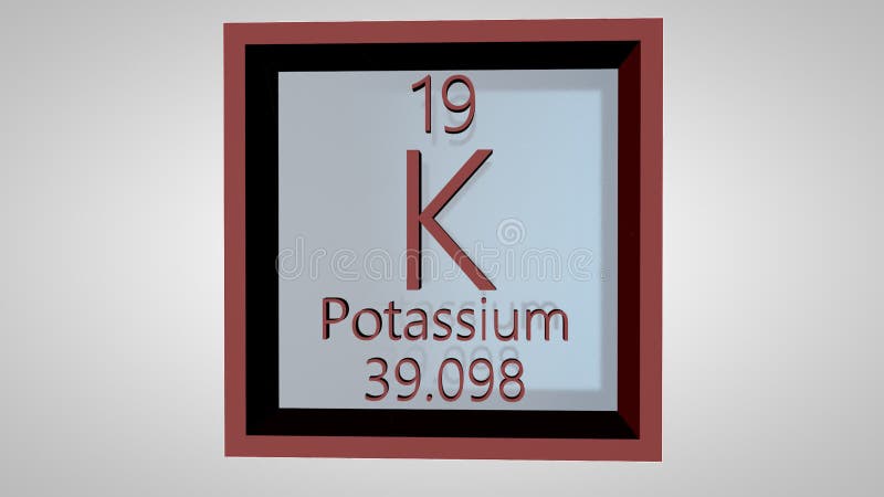 Potassium. Element of the Periodic Table of the Mendeleev System Stock ...
