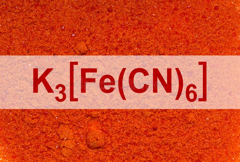 Potassium Ferricyanide with Chemical Formula K3[Fe(CN)6]. Top View ...