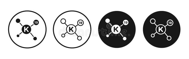 Potassium Icon Vector Set on White Background Stock Vector ...