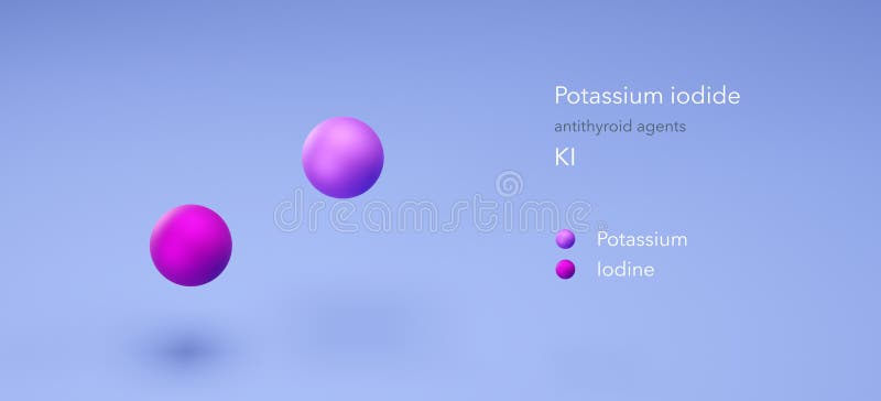Potassium Iodide Molecule, Molecular Structures, Antithyroid Agents, 3d ...