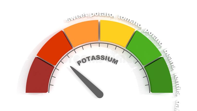Potassium Level Abstract Scale. Food Value Measuring. 3D Render Stock ...