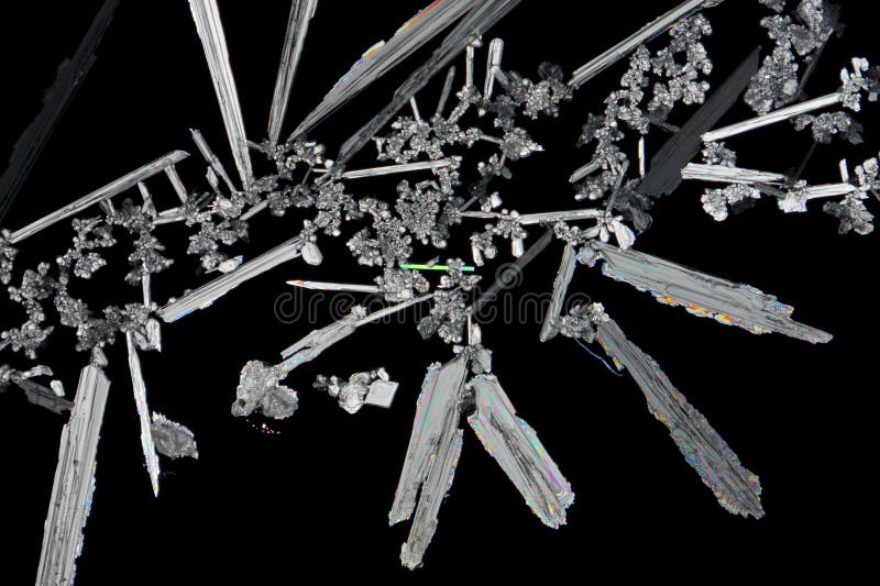 Potassium Nitrate (saltpeter) Crystals in Polarized Light Stock Image ...