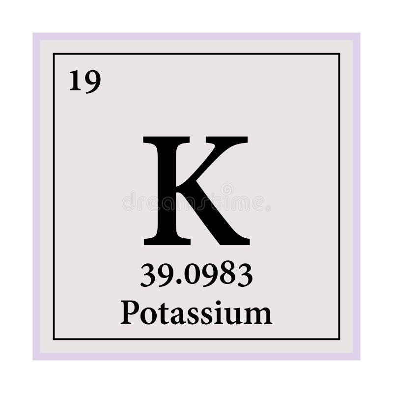 Potassium Periodic Table of the Elements Vector Illustration Eps 10 ...