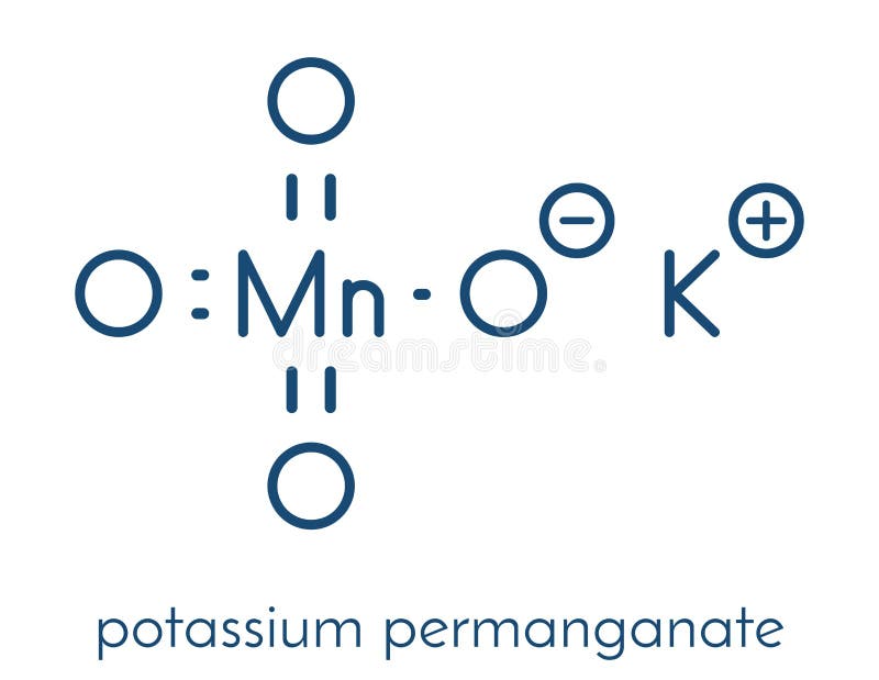 Potassium Permanganate KMnO4. Used As Disinfectant Solution. Skeletal ...