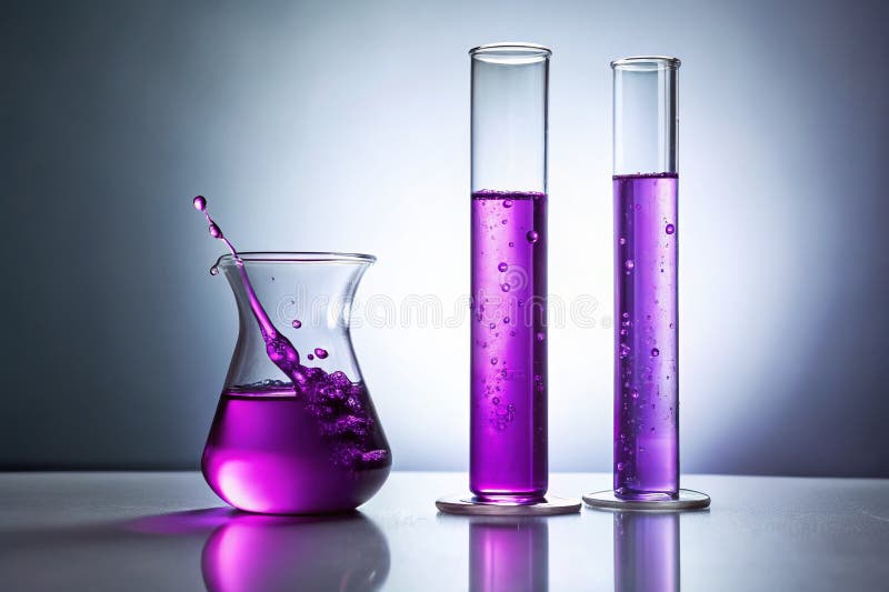 Potassium Solution Overflowing in Test Tube Visualizing Chemical ...