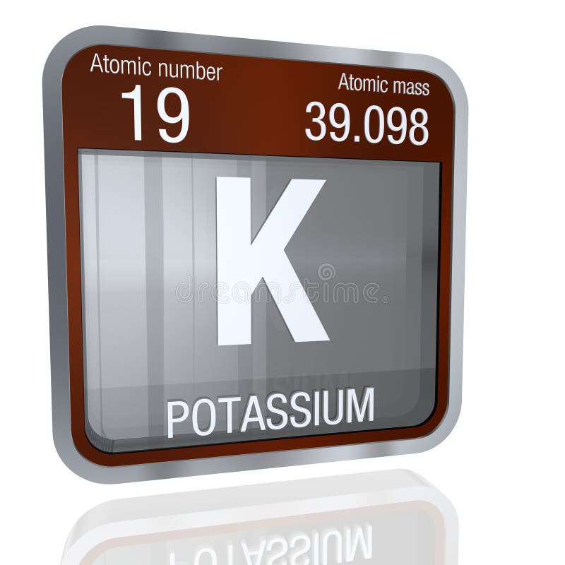 3d Potassium element stock illustration. Illustration of isotopes ...
