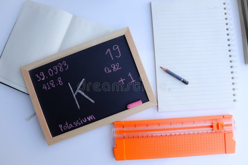 Potassium and Symbol Structural Formula Chemical Write on the ...