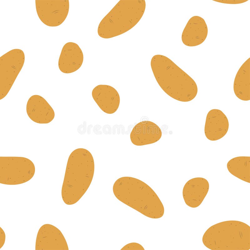 Potato. Seamless Vector Patterns Stock Vector - Illustration of textile ...