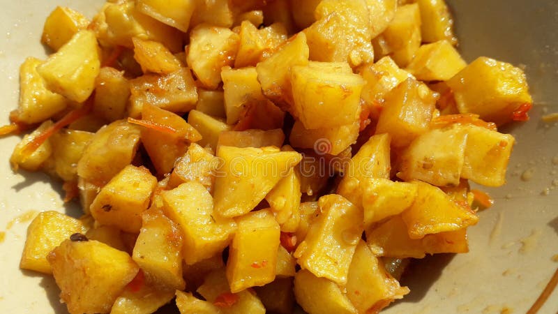 Potato Balado for Lunch in Indonesia Stock Image - Image of balado ...