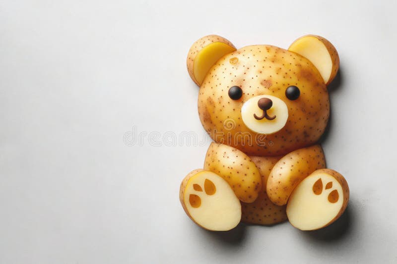 Potato Bear. Space for Text. Stock Photo - Image of cute, playful ...