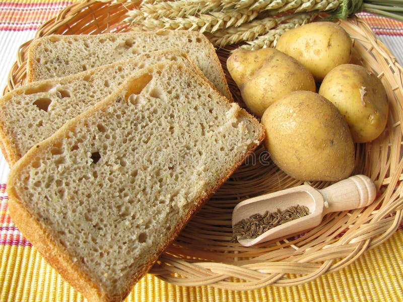 Potato bread stock image. Image of homemade, bread, slices - 16807717