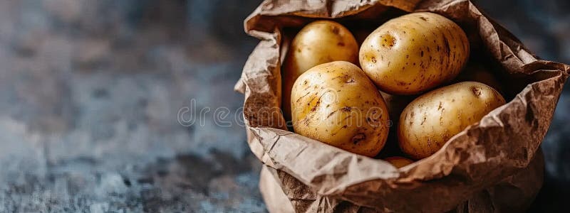 Potatoes in a Burlap Bag. Selective Focus Stock Photo - Image of ...