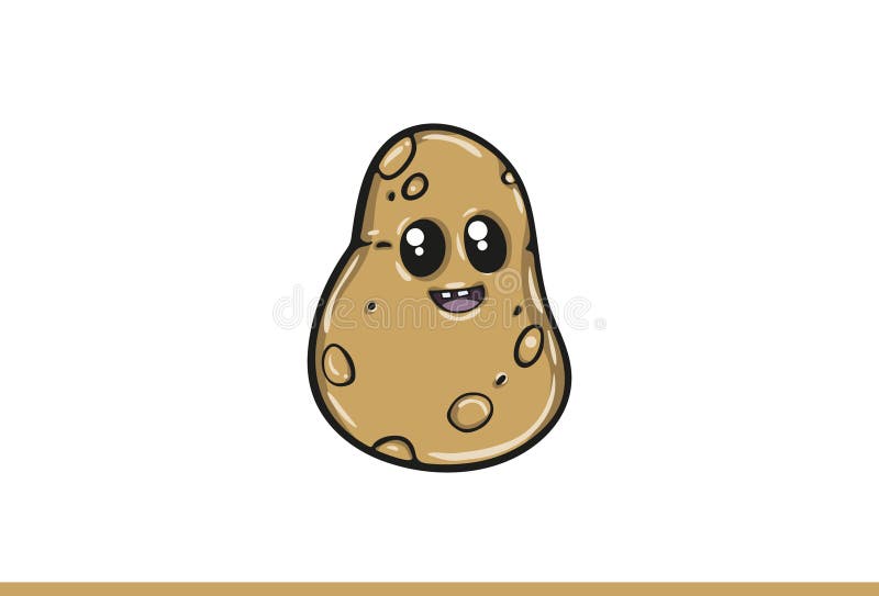 Goofy Cartoon Farm Fresh Potato Stock Vector - Illustration of ...