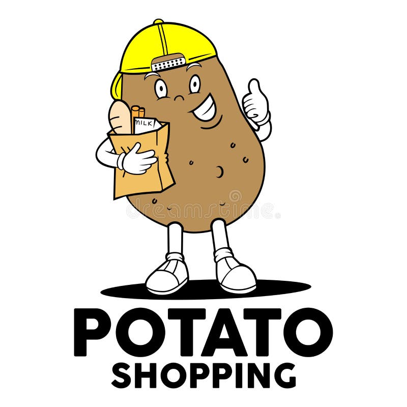 Potato character logo stock vector. Illustration of kids - 217983481