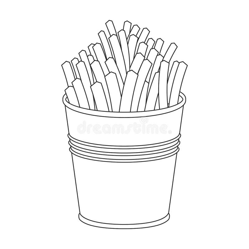 Potato Chip Vector Icon.Outline Vector Icon Isolated on White ...