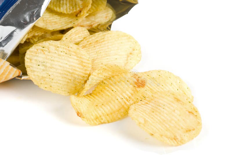 Potato chips stock image. Image of salty, crisps, stack - 18803471
