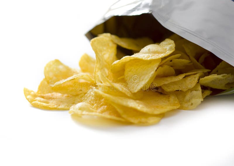Potato chips stock photo. Image of snack, thin, crisps - 12855448