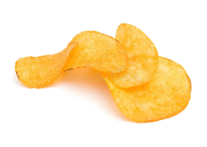 Two potato chips stock image. Image of yellow, fast, snacks - 15237433