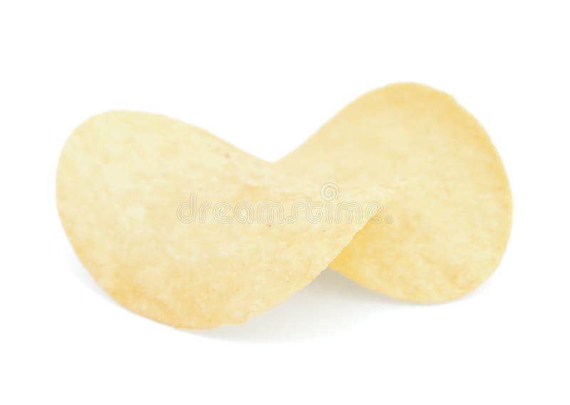 Two potato chips stock image. Image of yellow, fast, snacks - 15237433