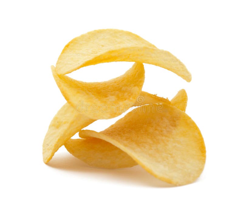Two potato chips stock image. Image of yellow, fast, snacks - 15237433