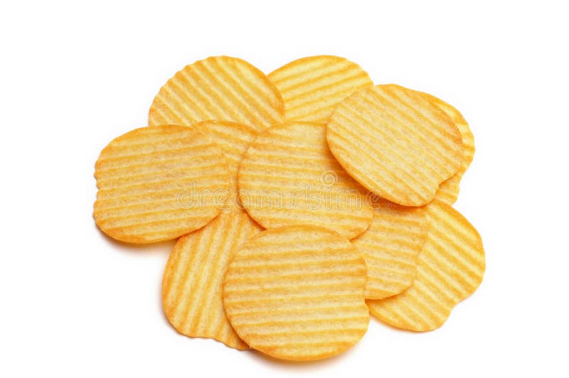 Pile of potato chips stock photo. Image of crunchy, potato - 16147060