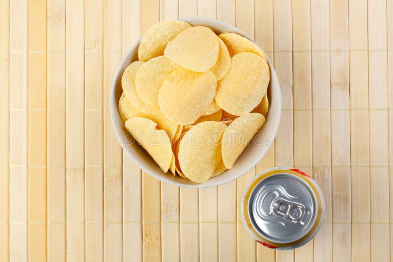 Potato chips and beer stock image. Image of slices, potato - 13449411