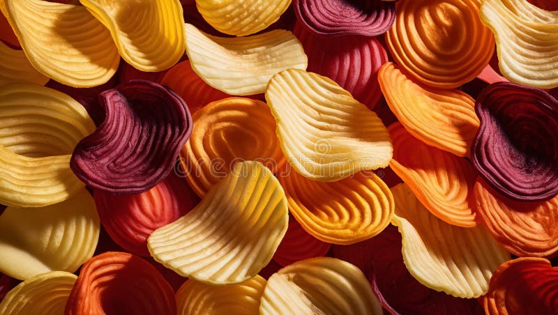 Potato Chips Close Up. Chips Pattern Stock Illustration - Illustration ...