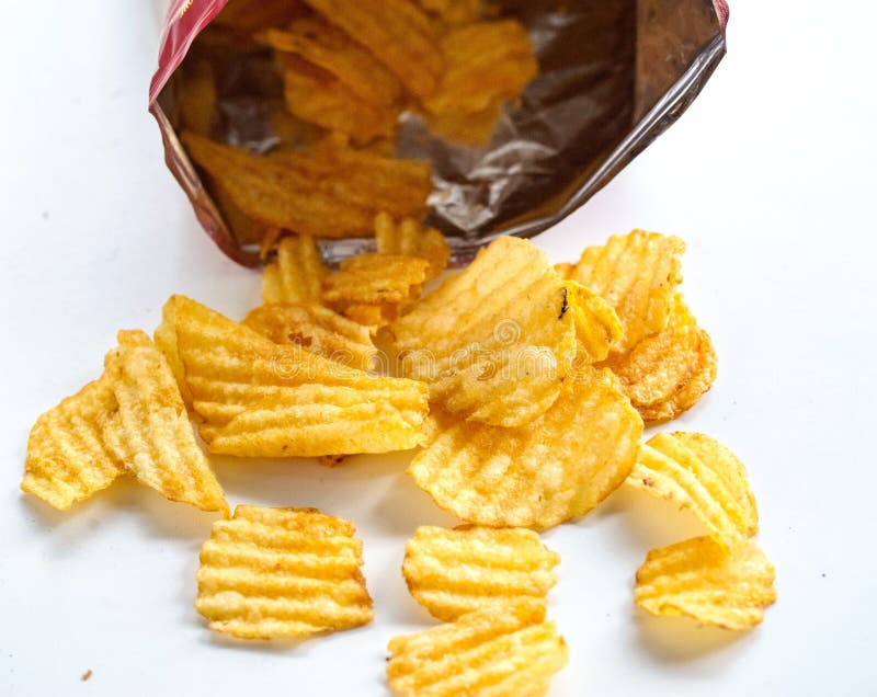 Potato chips stock photo. Image of gourmet, close, pile - 331146714