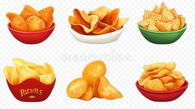Potato chips collection stock photo. Illustration of flavor - 341489302