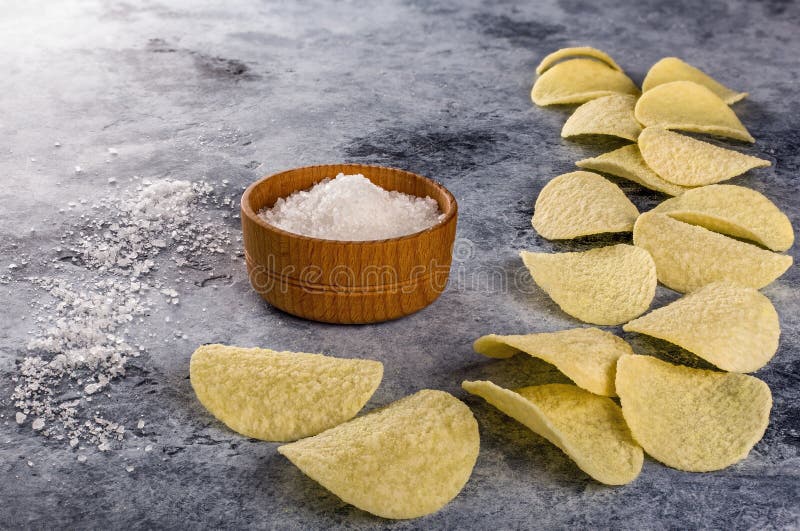 Potato Chips. Concept of Fast Food and Snacks Stock Image - Image of ...