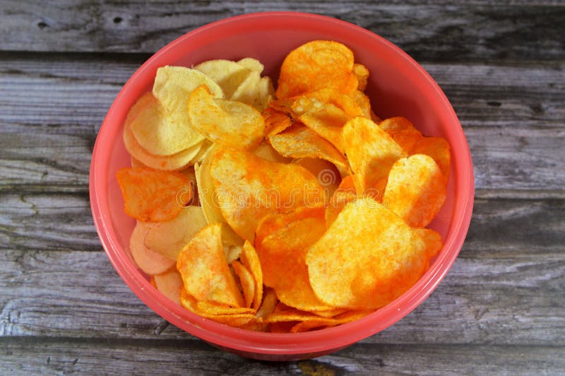 Potato Chips, Crisps, Thin Slices of Potato, Deep Fried, Baked, or Air ...