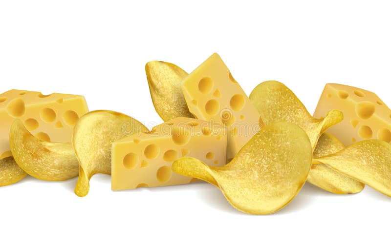 Potato chips element stock vector. Illustration of chips - 86215066