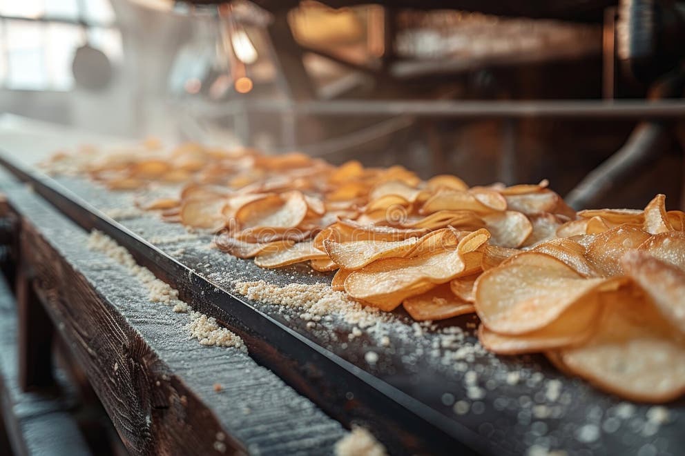 Potato chips factory stock photo. Image of factory, tasty - 380443176