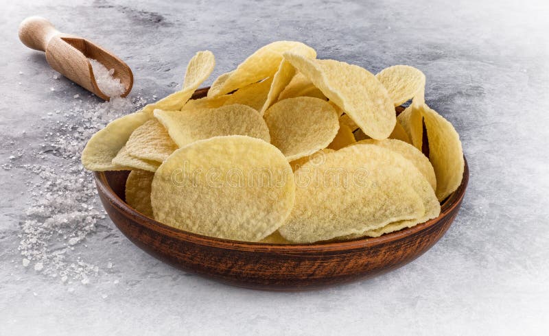 Potato Chips . Fast Food and Snacks Concept Stock Image - Image of ...