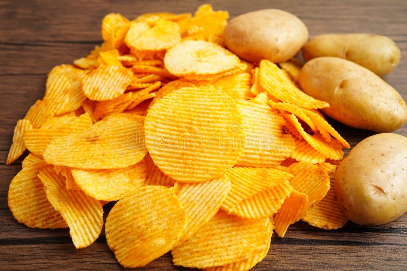 Potato Chips Fried Snack Unhealthy Fast Food Stock Photo - Image of ...