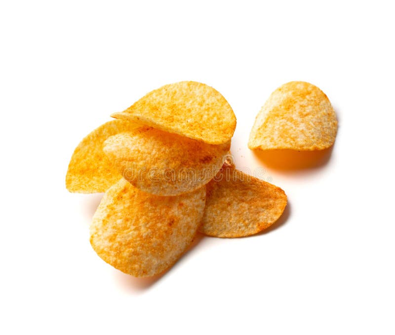 Potato Chips Isolated stock image. Image of curved, potato - 254020237