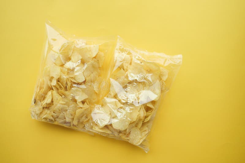 Potato Chips in a Plastic Packet Stock Image - Image of potato, junk ...