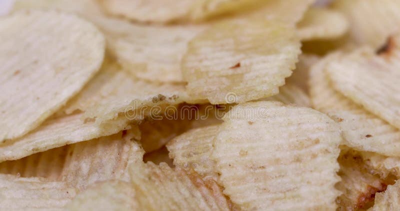 Macro Potato Chips Rotating Stock Footage - Video of fast, movie: 246654046