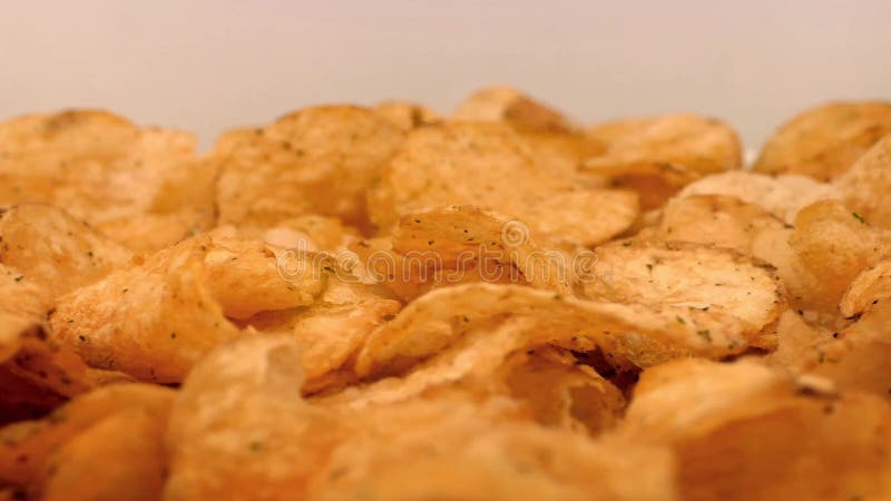 Potato Chips Rotating stock footage. Video of crisps - 98893178