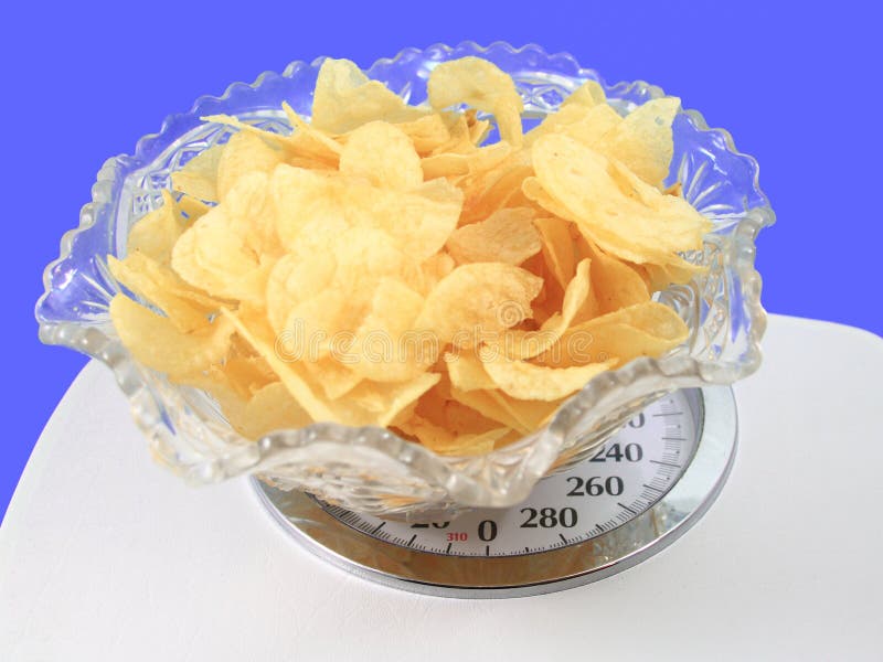 Potato Chips on a Scale, Stock Image Photo Stock Photo - Image of ...