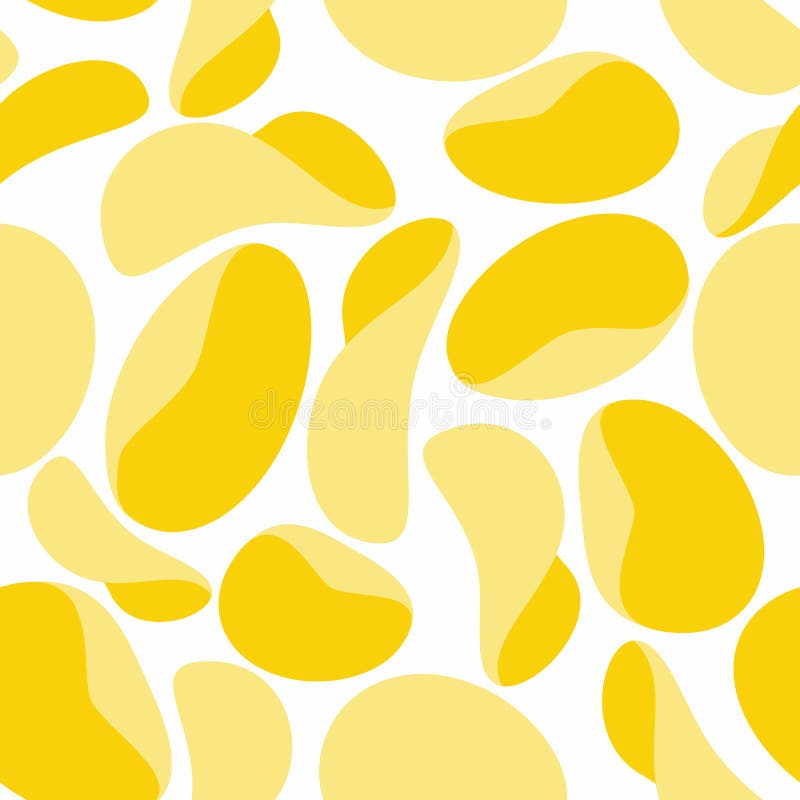 Potato Chips Seamless Background. Pattern of Yellow Fried Potato Stock ...